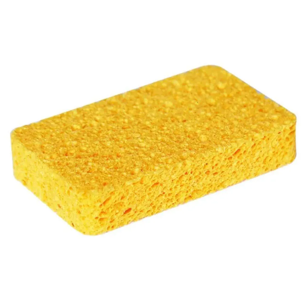 Kitchen Cleaning Square Sponge Brush Pad Made of Wood Pulp Cotton Rag ...