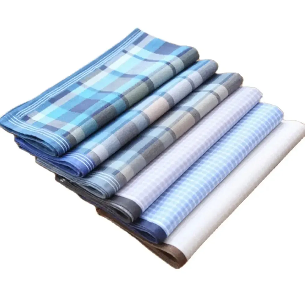 Premium Cotton Hankies: Classic Plaid Handkerchiefs for Men, Wedding ...