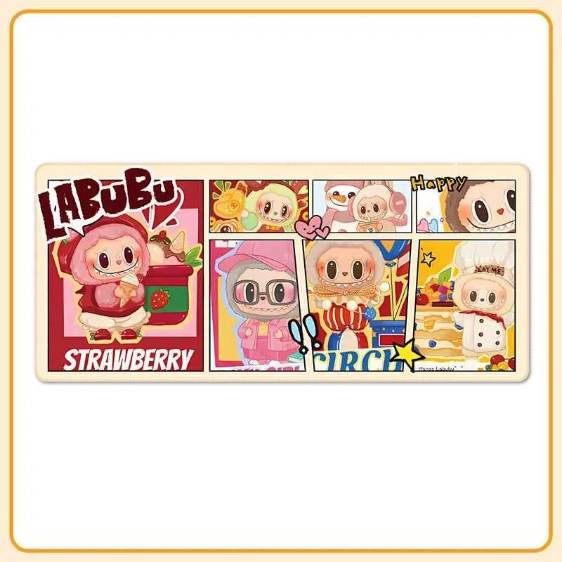Labubu Game Lock Edge Miffy Mouse Pad Kawaii Cartoon Design, High ...