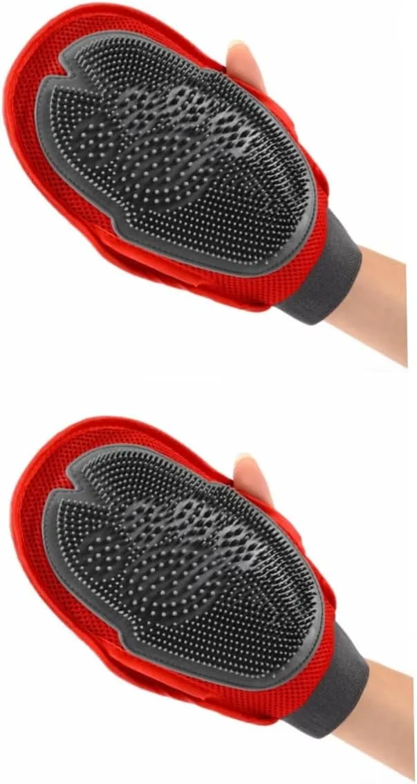 DHgate.com:2-Pack Breathable Pet Grooming Gloves - Deshedding Mittens ...