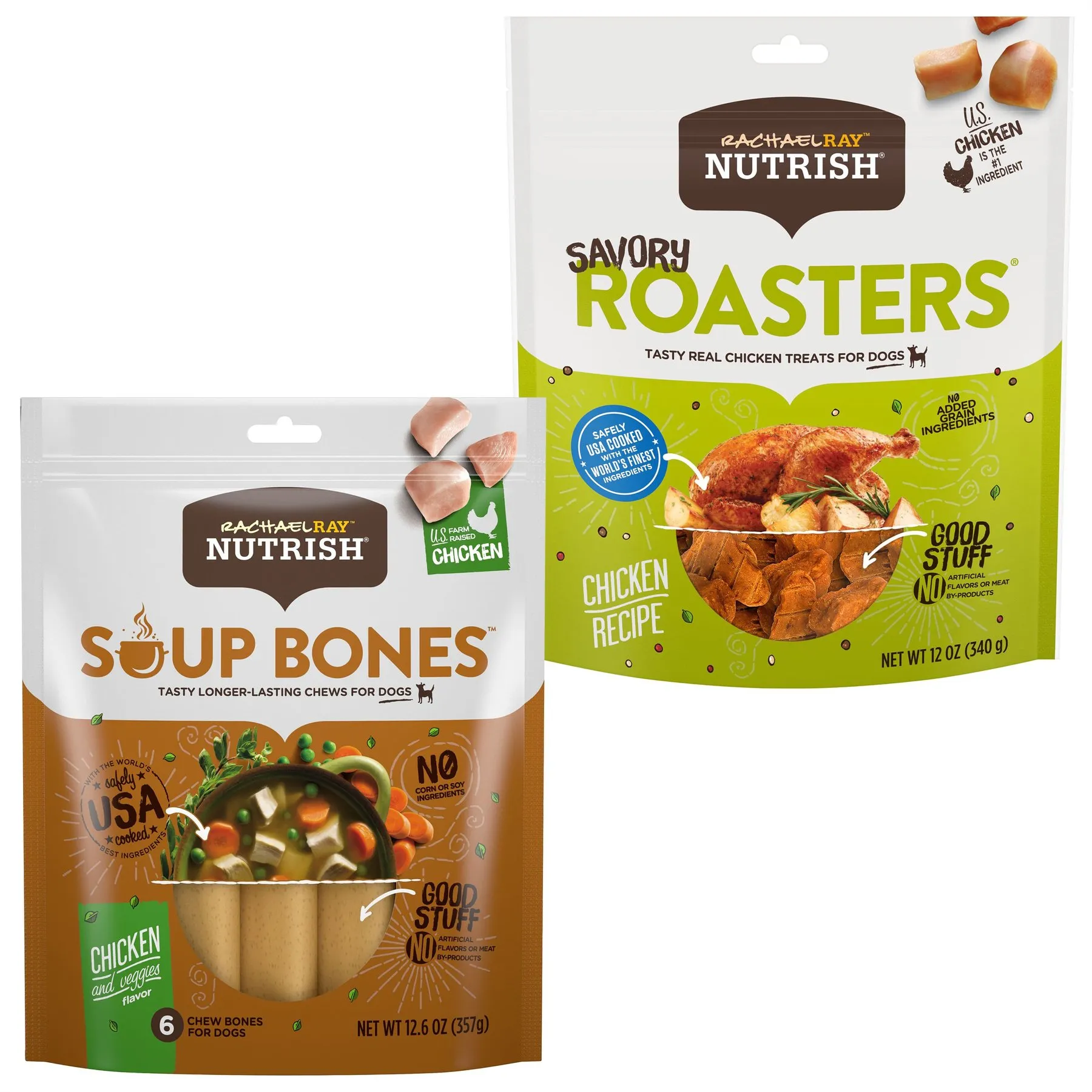 Rachael Ray Nutrish Savory Roasters & Soup Bones Grain-Free Chicken ...