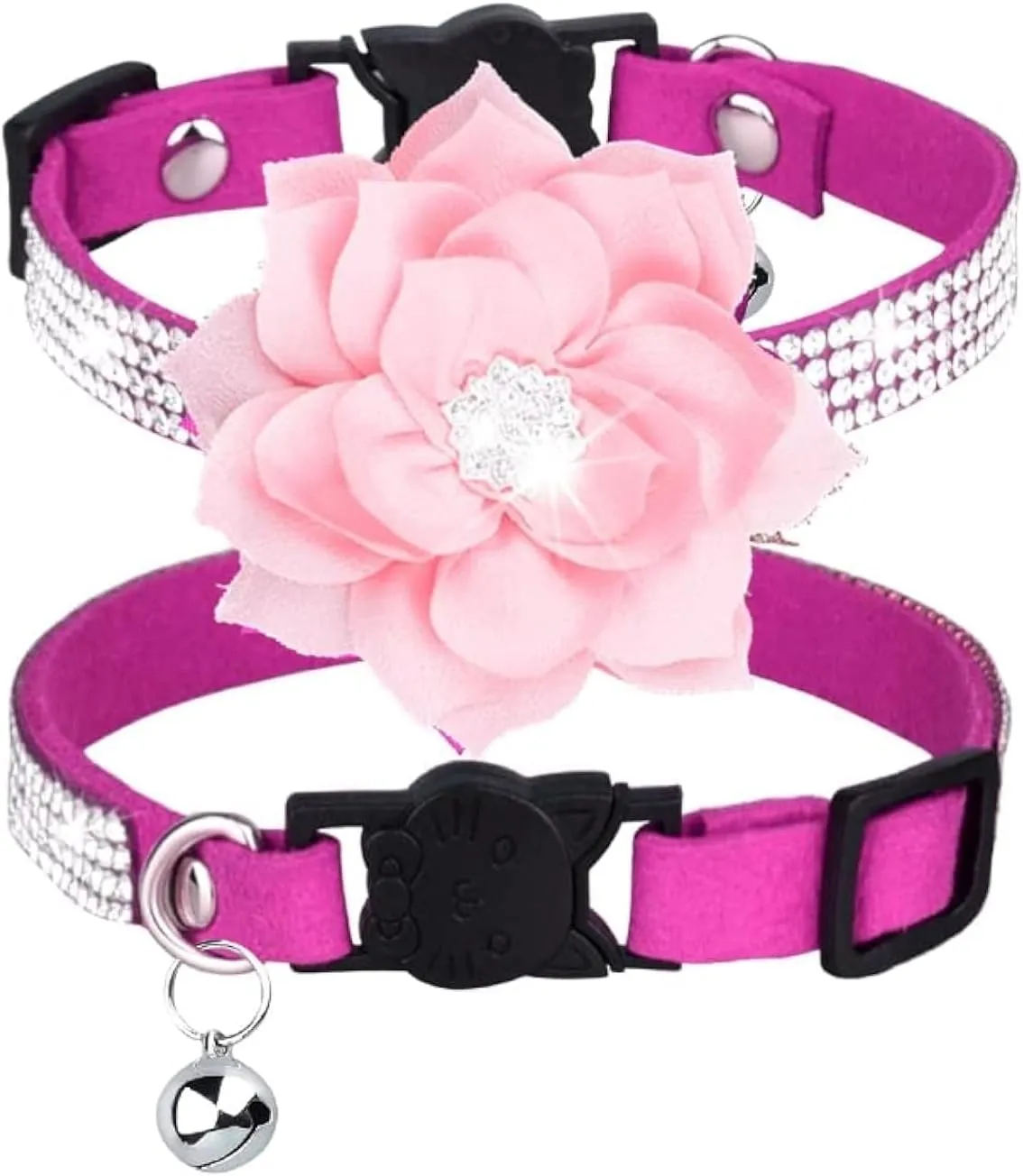 DHgate.com:Bling Cat Collars: Rhinestone Kitten Collar with Flower ...