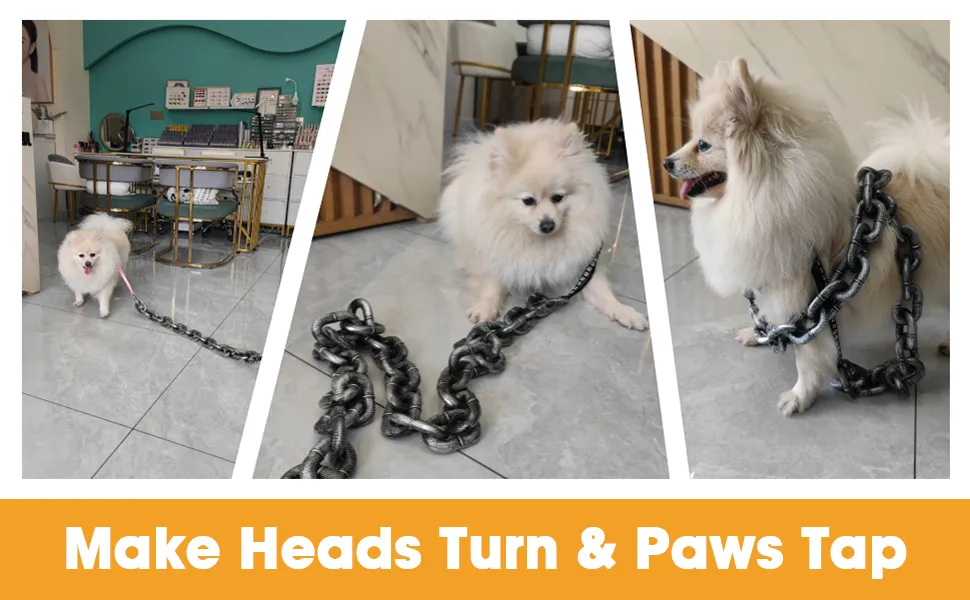 Funny Dog Chain Toy - Lightweight Plastic Leash for Small Dogs & Cats ...