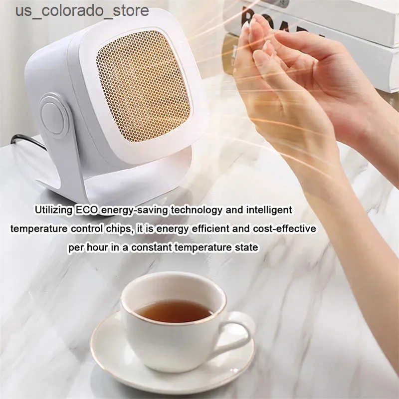 Space Heaters Desktop Electric Mini Heater Adjustable Thermostat PTC ...