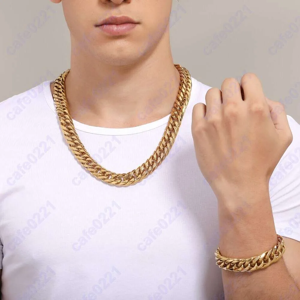 Mens Designer Necklaces Stainless Steel Cuban Link Chain: Heavy Curb ...