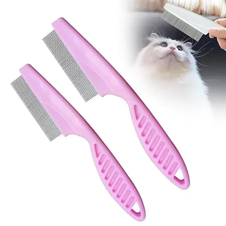 DHgate.com:2-Pack Pet Grooming Comb Set: Dog & Cat Deshedding Brush ...