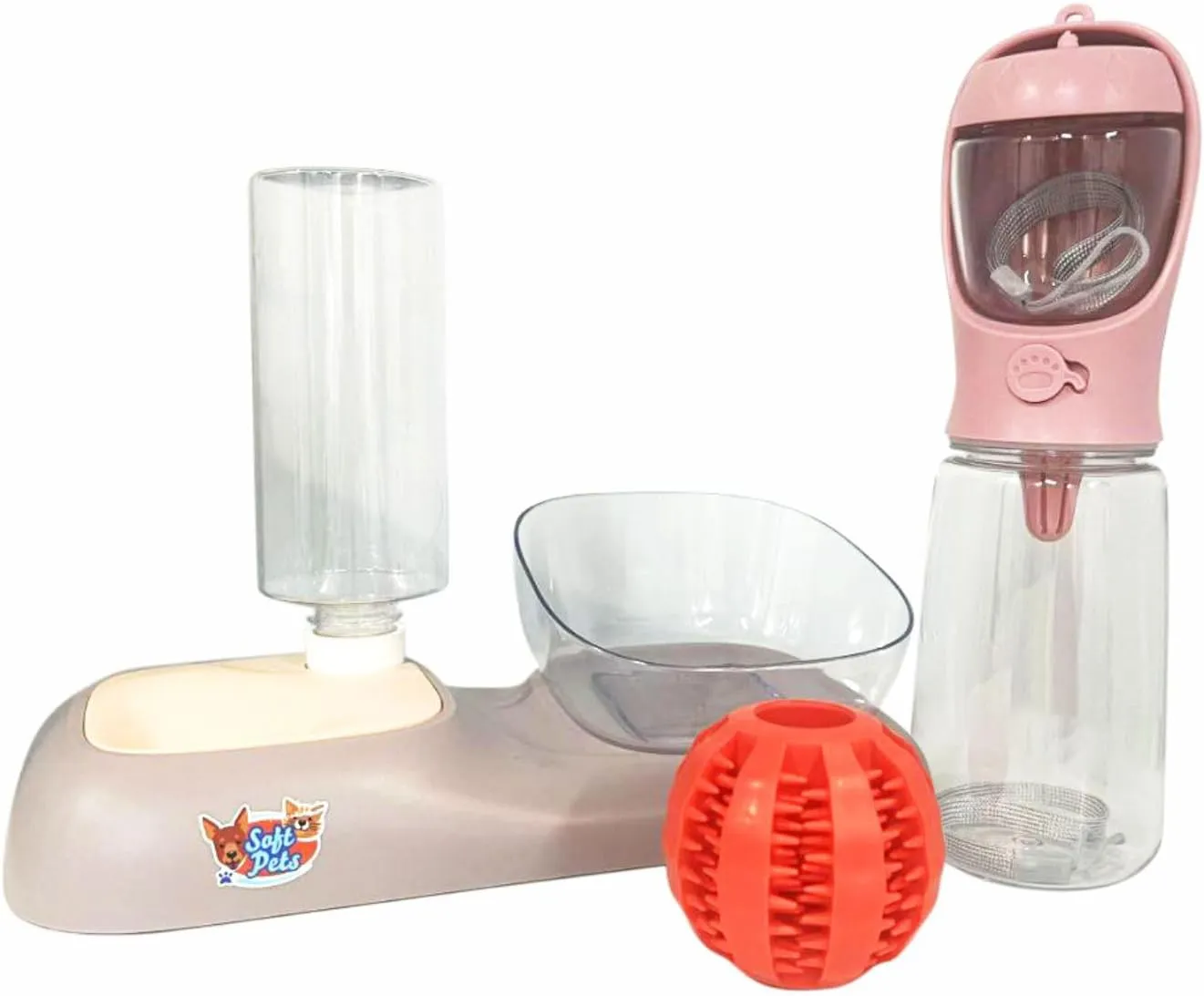 Automatic Pet Feeder & Water Dispenser Set - Gravity Food Bowl for ...