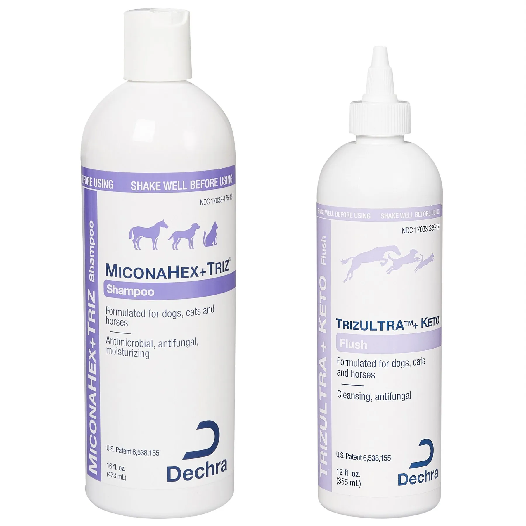 TrizULTRA + Keto Flush For Dogs, Cats & Horses & MiconaHex+Triz Shampoo ...