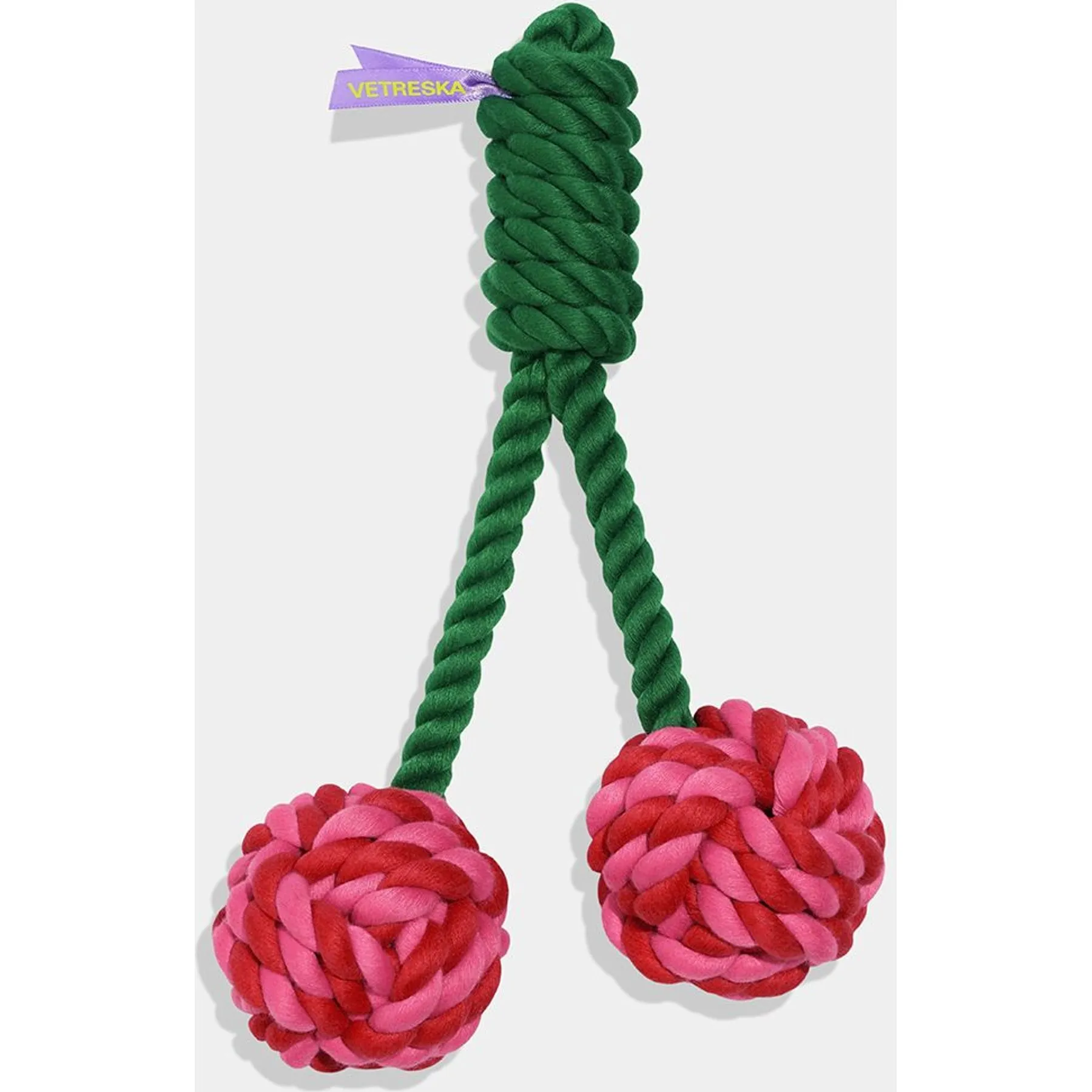 Durable Cherry Knot Rope Dog Toy for Aggressive Chewers - Interactive ...