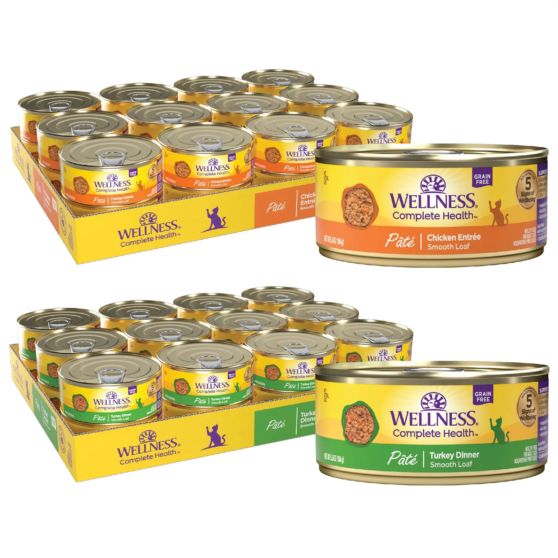 Wellness Complete Health Pate Chicken Entree Grain Free Natural Canned ...