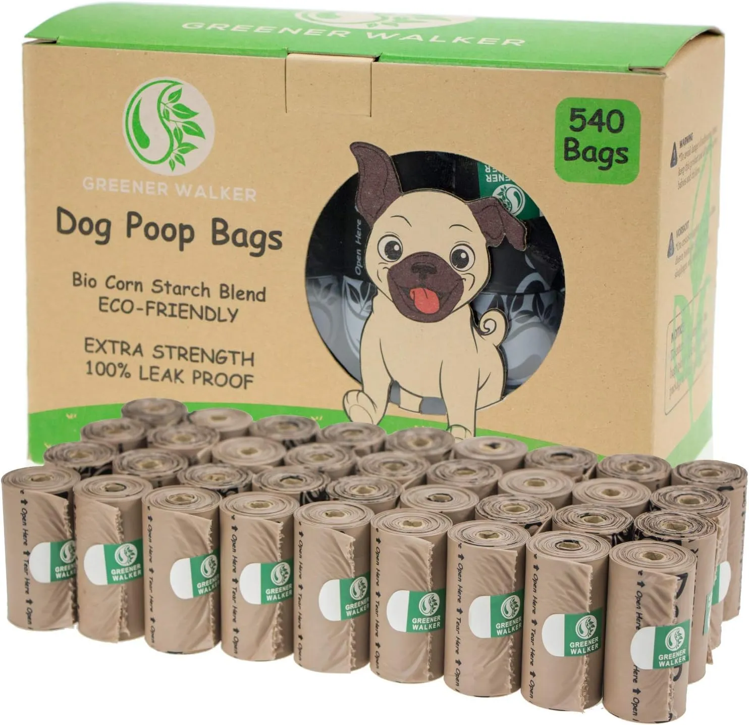 Extra Thick, Leak-Proof Dog Waste Bags - 540 Count - Heavy Duty Poop ...