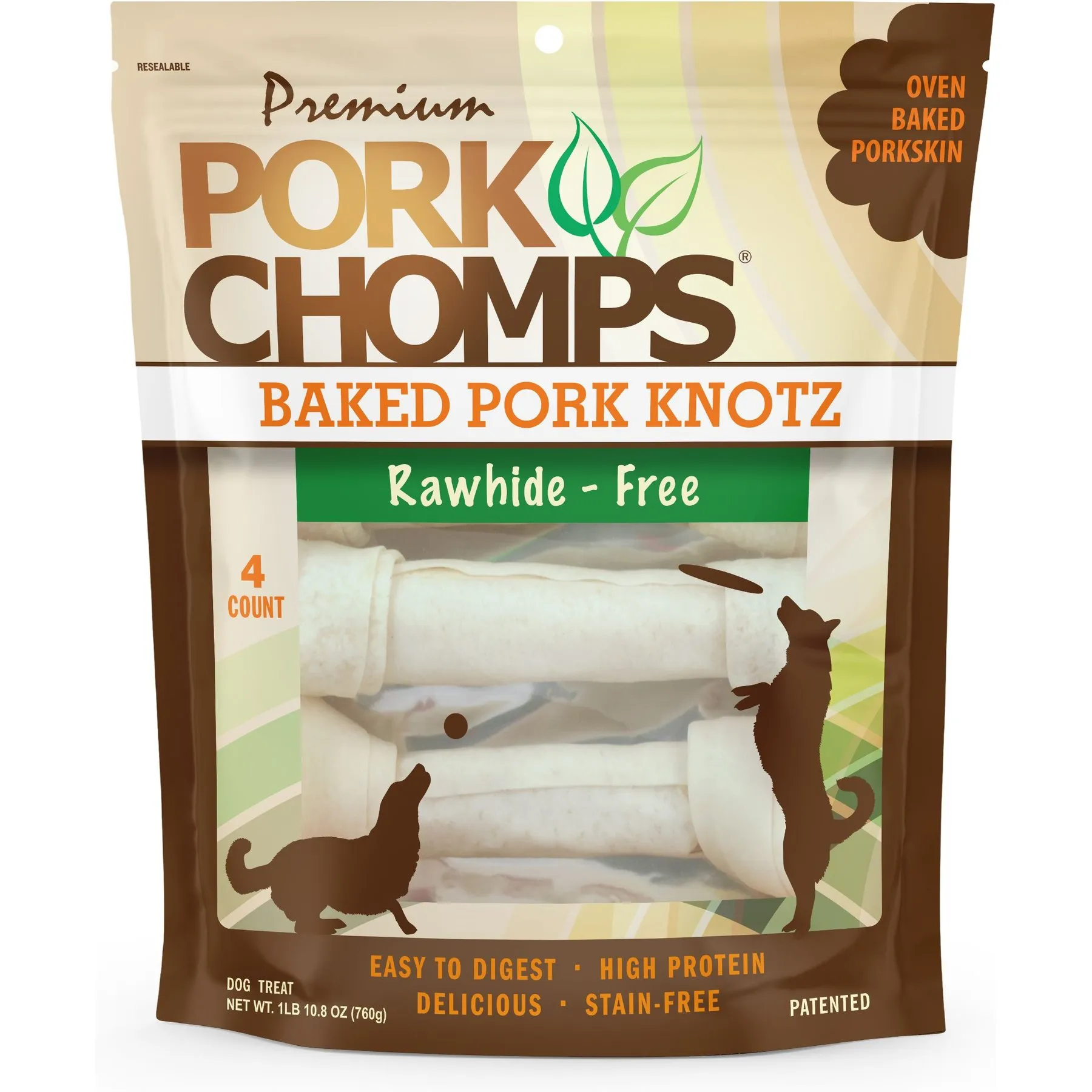 DHgate.com:Baked Knotz Dog Treats - Pork Chomps, 10-11 Inch, 4 Pack ...