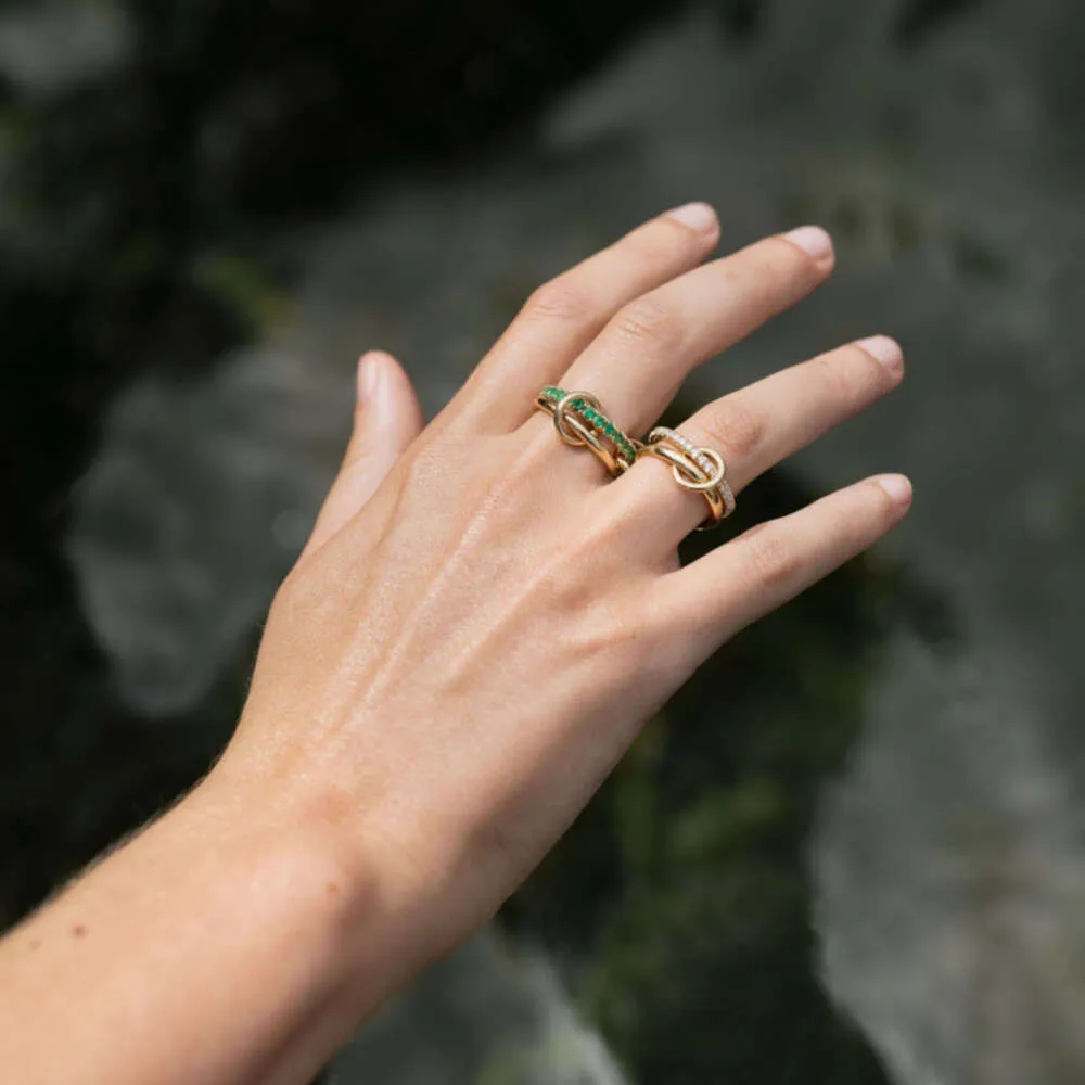 Spinelli Kilcollin Halley Emerald Gold Ring Company With Sapphire And ...