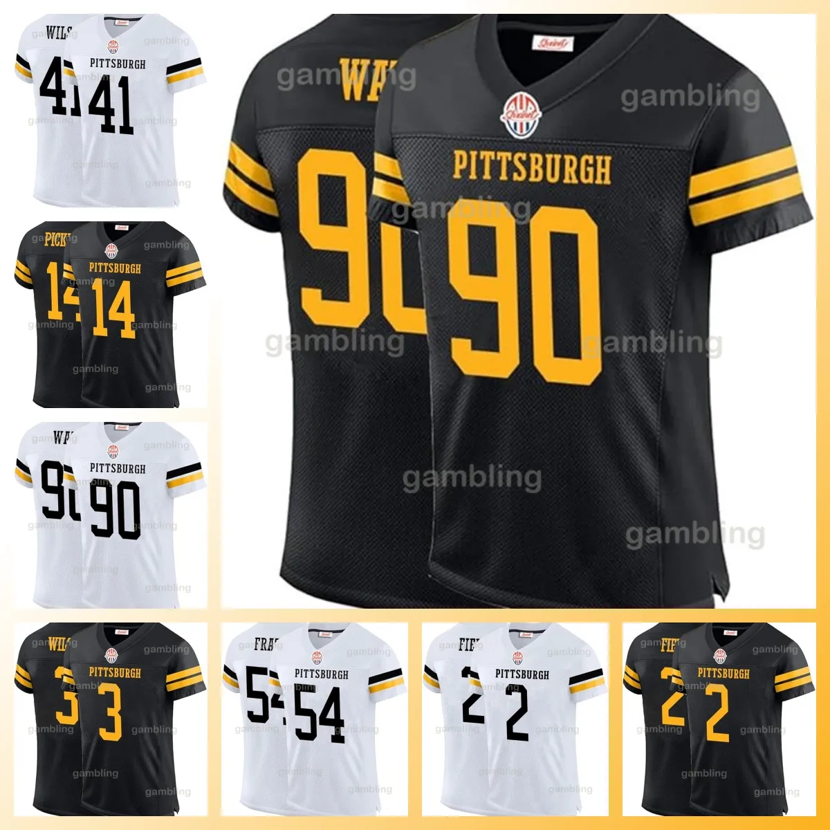 Football Fan Apparel Numbered Jerseys with Embroidered Design ...
