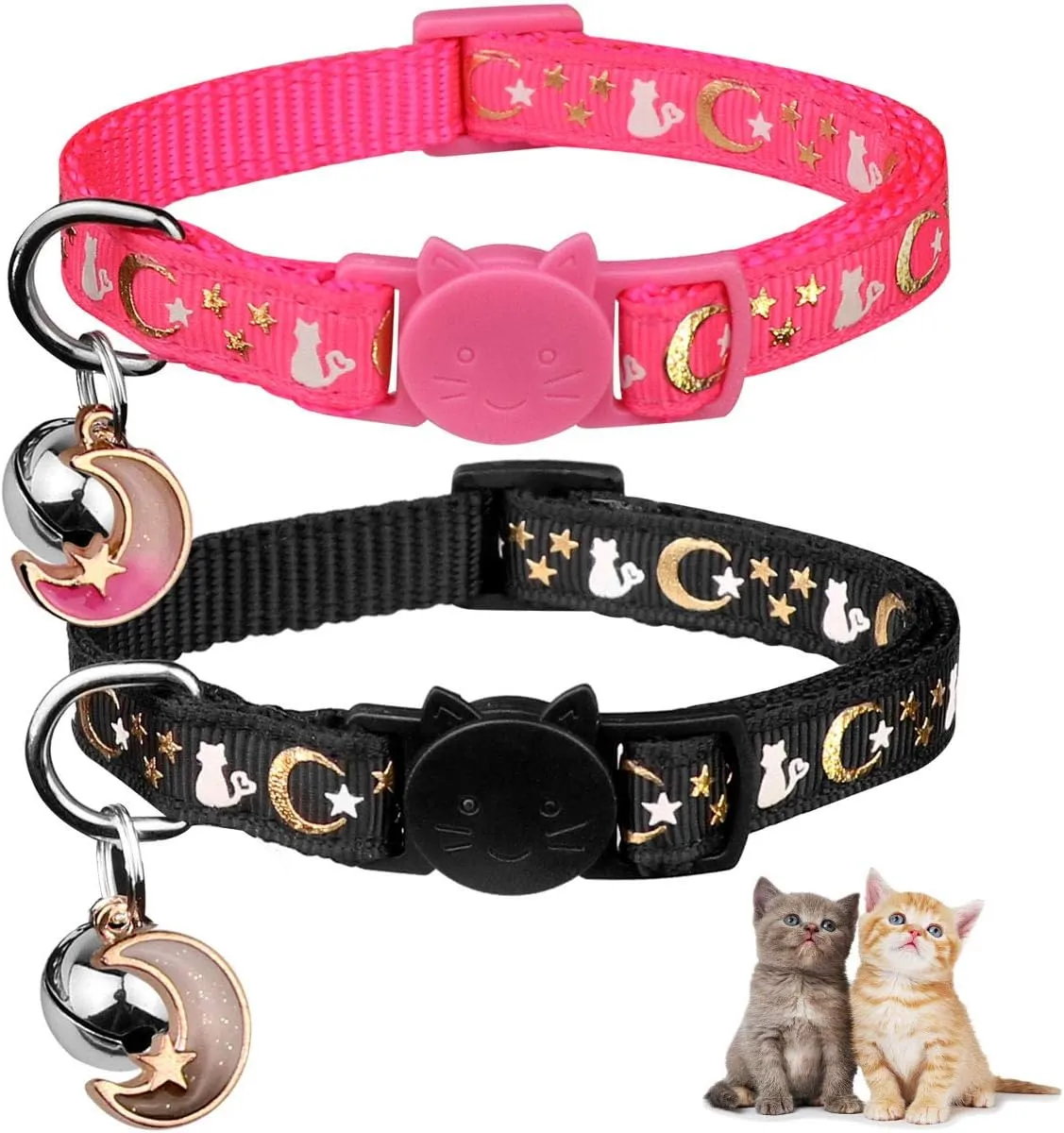 Cute Breakaway Cat Collars - Glow in the Dark Kitten Collars ...