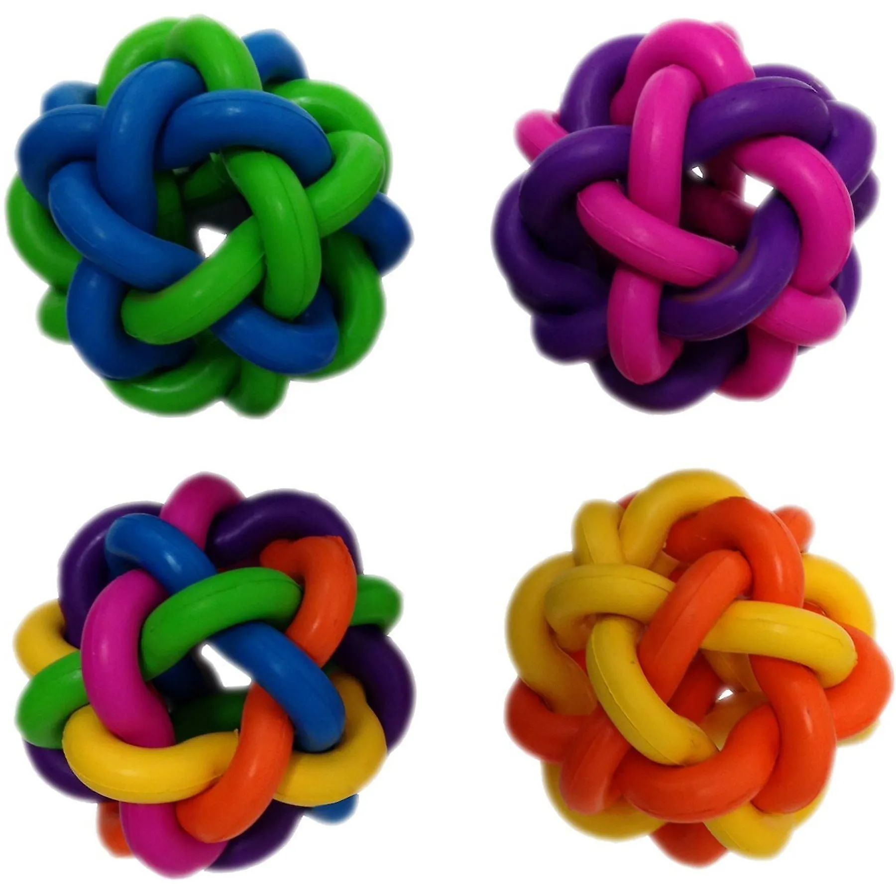 Movable Rubber Dog Ball Fetch Toy for Small Breeds, Bouncy, Extreme ...