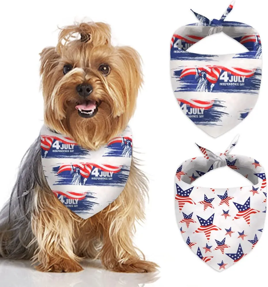 Patriotic Dog Bandanas - 4th of July Outfits for Dogs, Star & American ...