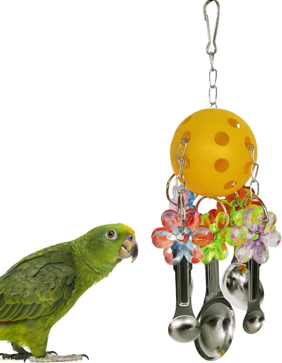 Durable Bird Beak Trimming Toy - Stainless Steel Spoon Chew Toy for ...