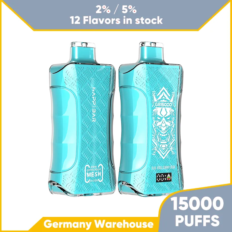 Original HAPP BAR 12000 15000 Disposable E Cigarettes 12K 15K Puffs LED ...
