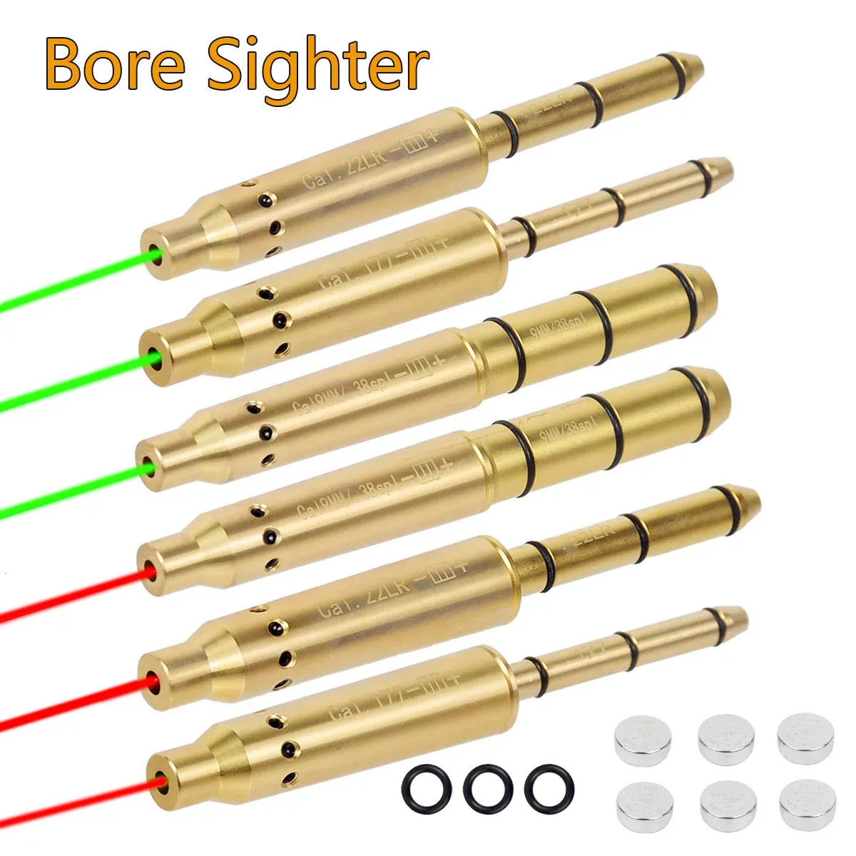 Tactical Red Laser Bullet Bore Sight Boresighter For 9mm .22LR .45ACP ...
