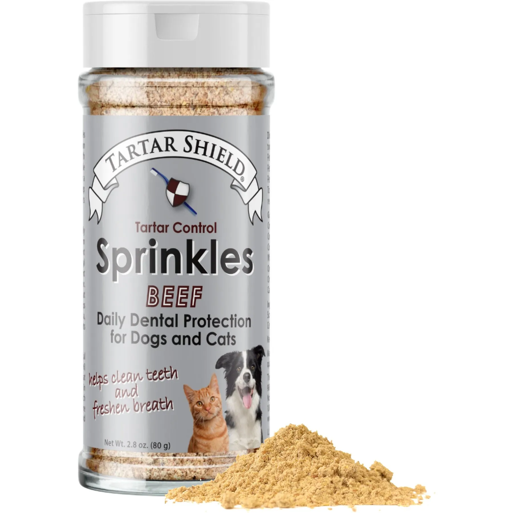 Beef Flavor Food Sprinkles for Dogs & Cats - Tartar Control - Delicious ...