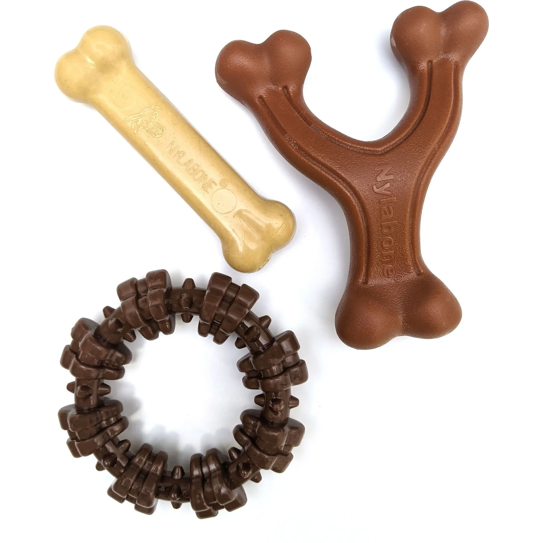 Small Dog Chew Toy Variety Pack, Brown, Best Seller! Nylabone Style ...