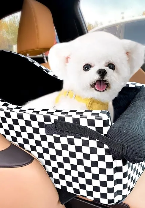 Premium Center Console Pet Car Seat: Safe & Stable Puppy Travel Bed ...