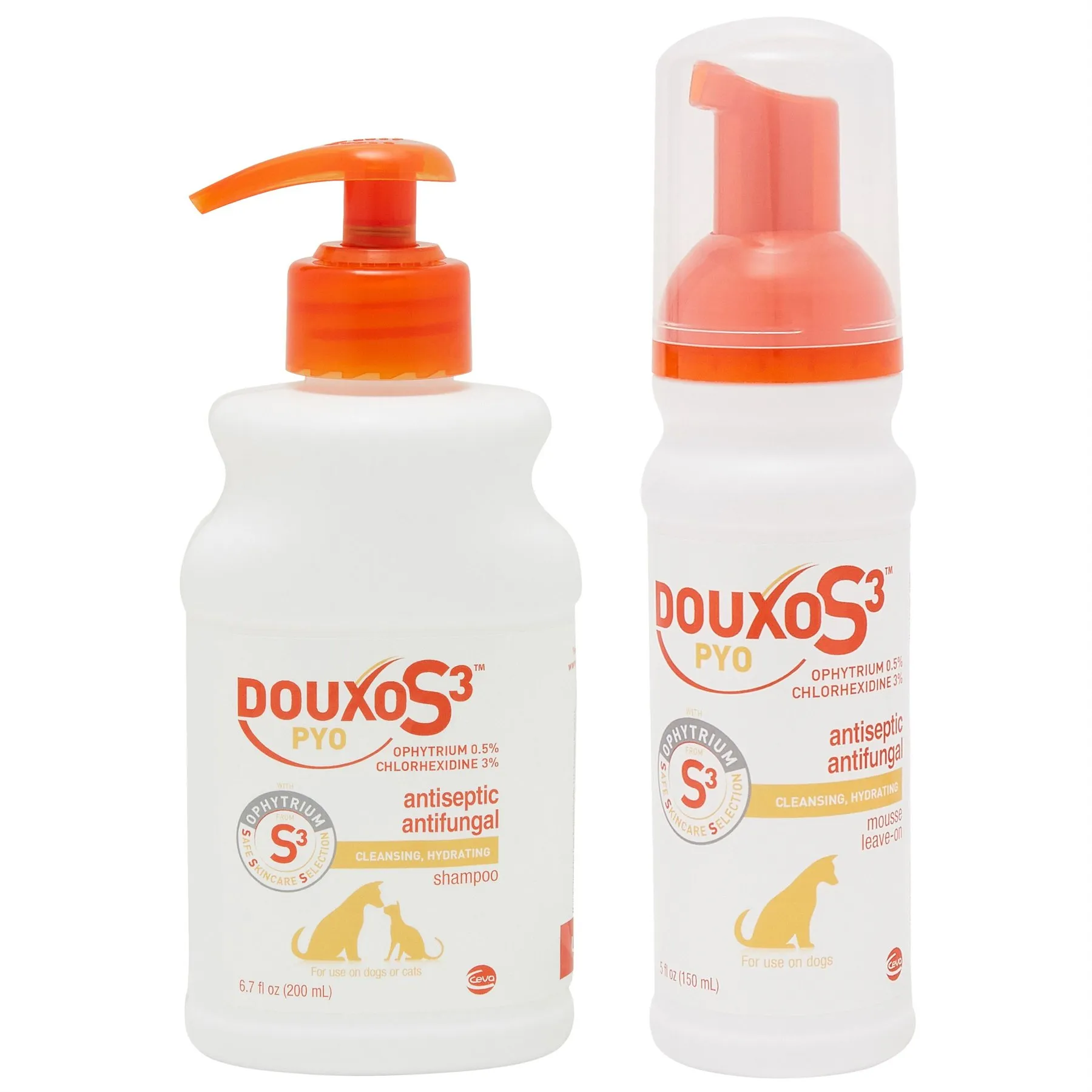Douxo S3 PYO Antiseptic Chlorhexidine Dog & Cat kenozole shampoo and ...