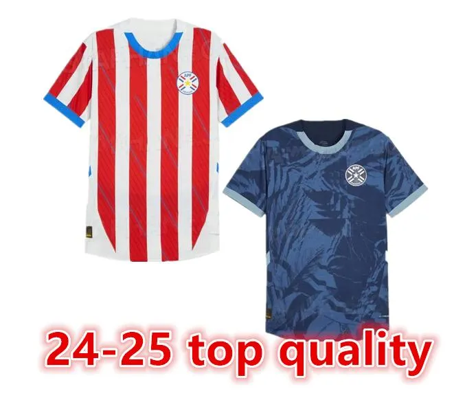 2024 25 Paraguay Soccer Jersey Copa América Maillots De Foot Red Blanco ...