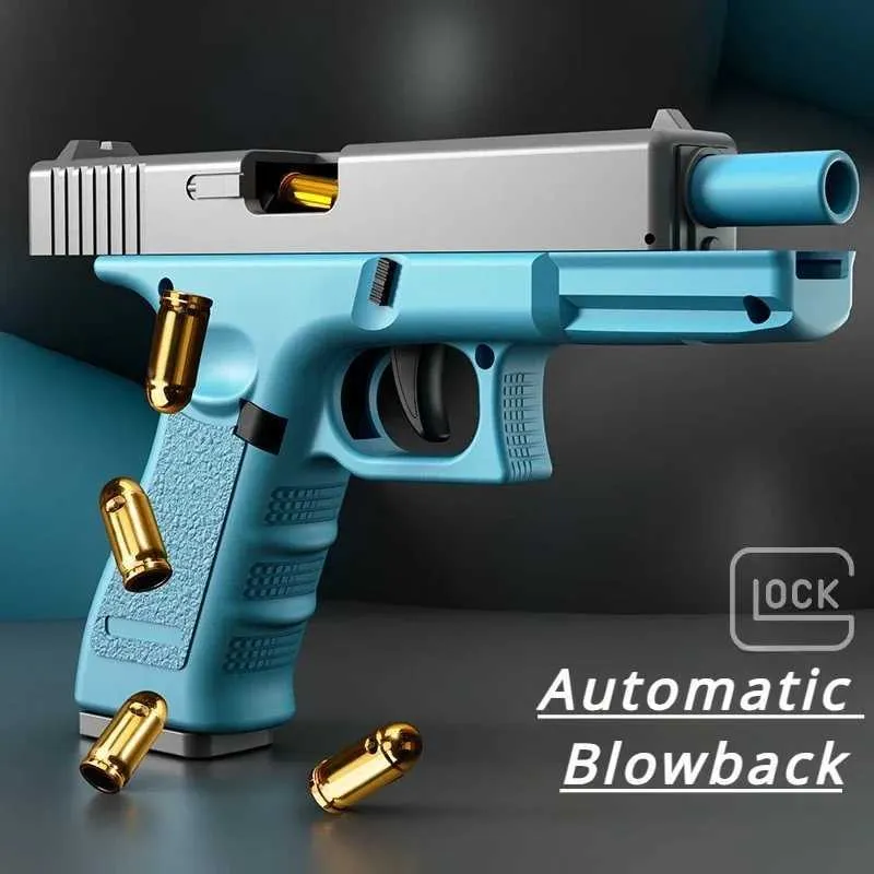 Automatic Shell Ejection Pistol Toy Gun Blaster Model Props For Adults ...