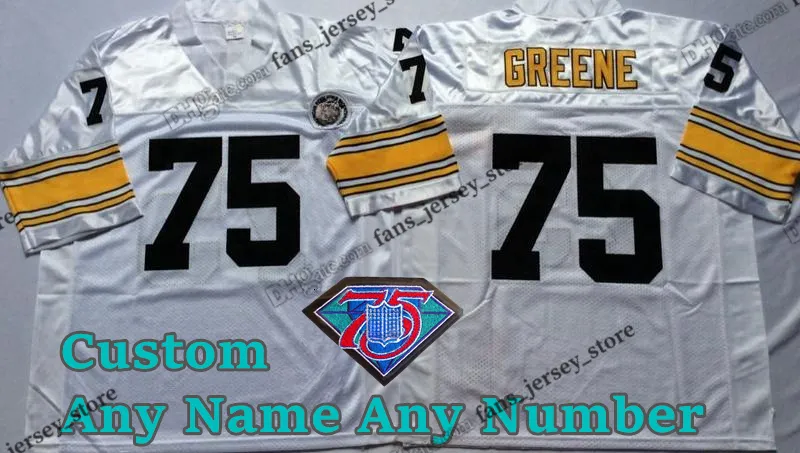 Mejor Precio En A Granel Custom 75th Vintage 75 Joe Greene 1969 Jerseys De Football 47 Mel ...