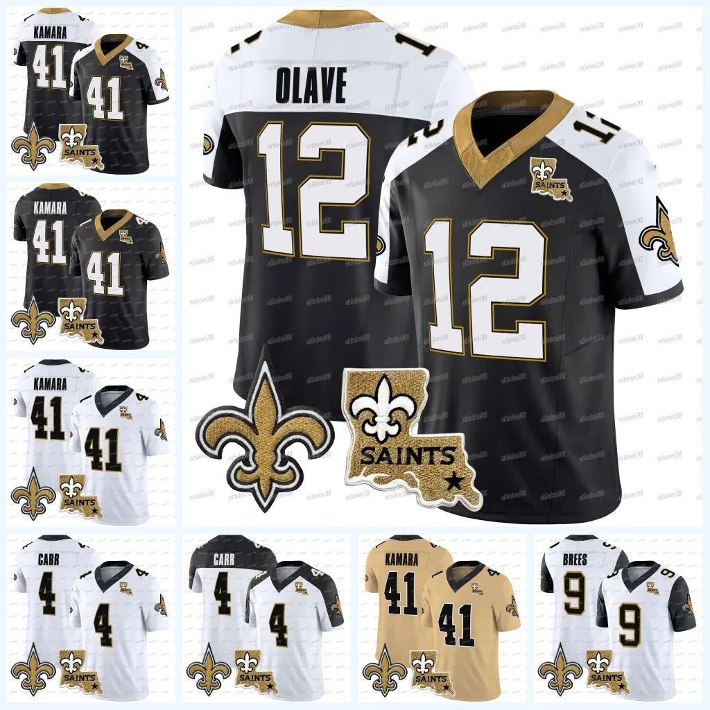 Chris Olave Football Jersey - Custom NFL Saints Alvin Kamara, Derek ...