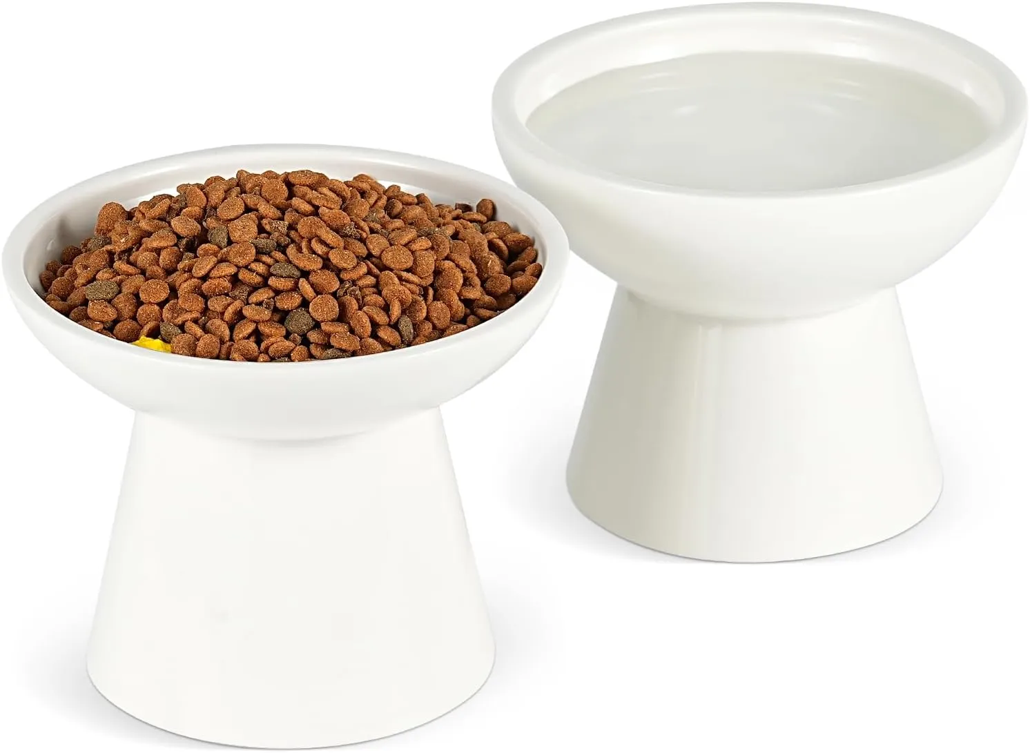 DHgate.com:Elevated Ceramic Cat Bowls Set - 2 Wide Bowls for Food ...
