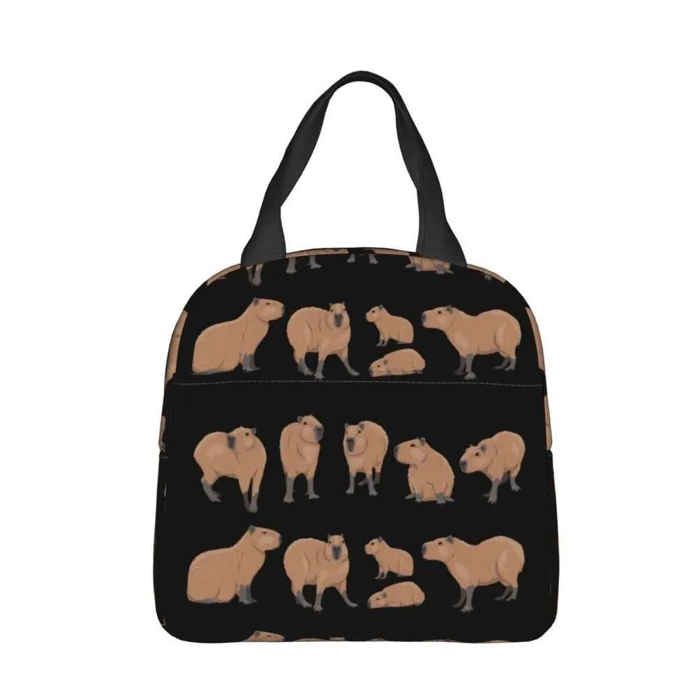 Hydrochoerus Capybara Insulated Dog Print Lunch Bag Reusable, Large ...