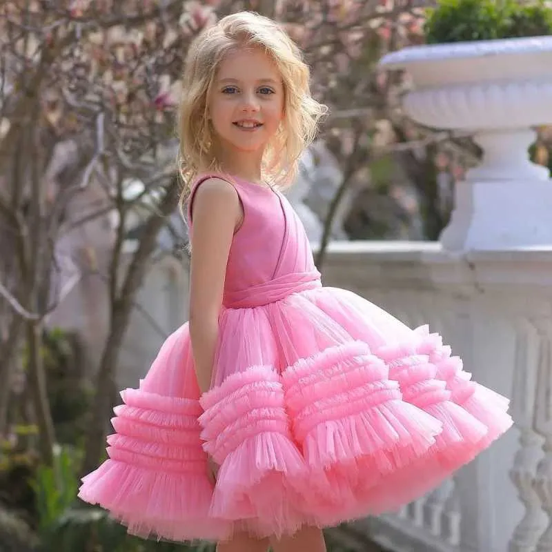 Girls' Summer Party Dress: Fluffy Princess Gown for Birthday, Wedding ...