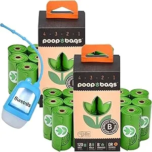 Green Leak Proof Plant Based Beco Biodegradable Poop Bags With Hand ...