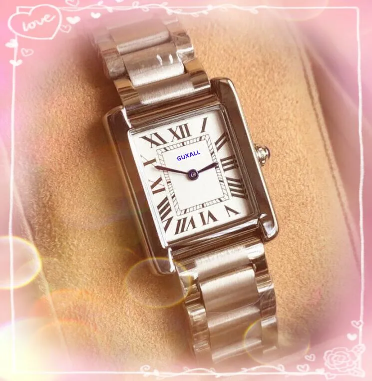 Stylish 28mm Roman Dial Ladies Rectangular Watches With Solid Stainless ...