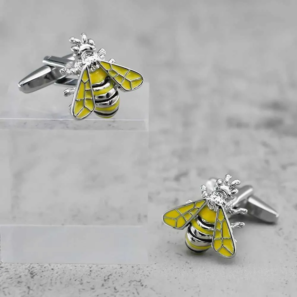 Bee Cufflinks For Men Yellow Metal Insect Cufflinks... From Little ...