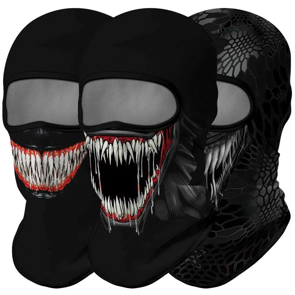 Tactical Balaclava Motorcycle Headbands With Venom Neck And Gait Mask ...