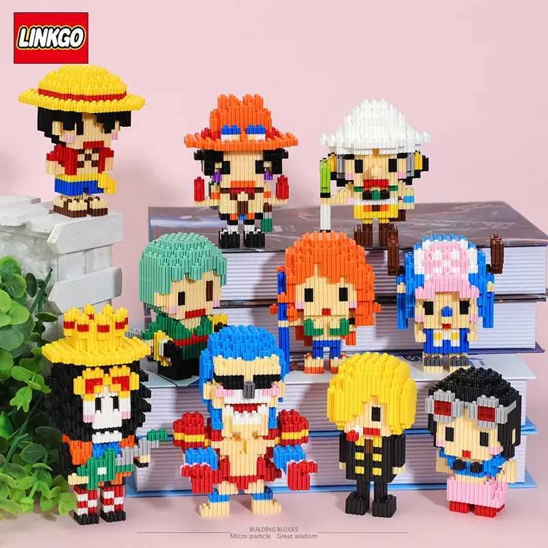 One Piece Anime Blocks To Bricks Set Kakashi, Luffy, Galas, And ...