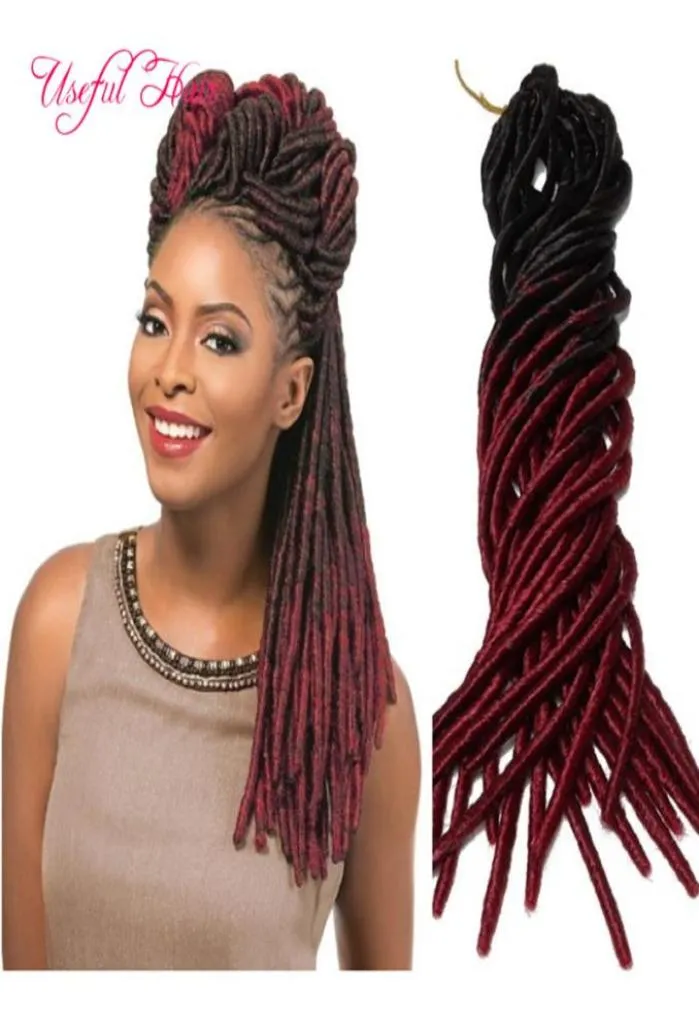 Two Tone Straight Dreadlocks Braids Shipment Synthetic Hair Extension ...