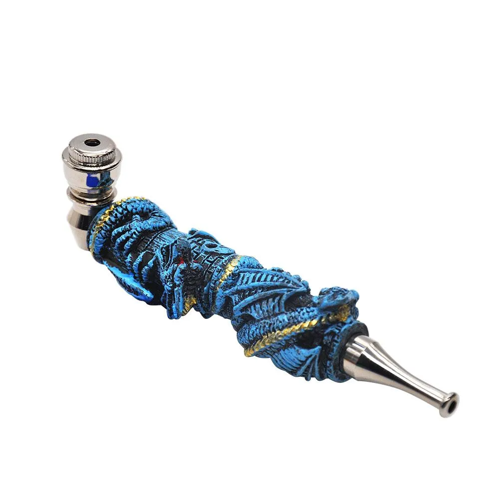 Smoke Pipes Disposable Honeypuff Skull Shape Metal Smoking Pipe Ceramic ...