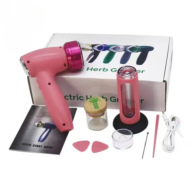 Electric Grass Herb Grinder Set With Storage Jar Hair Dryer, Tobacco ...