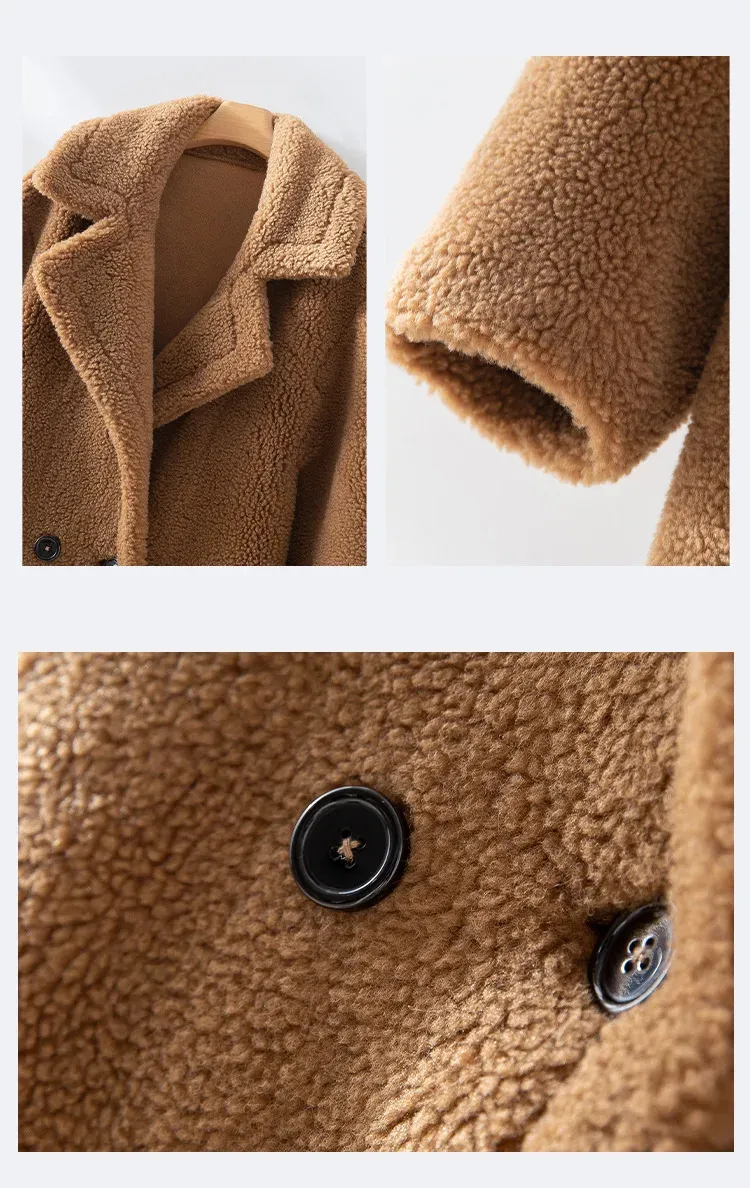 Premium Thick Faux Fur Teddy Coat - Warm Winter Sheepskin Style, Shop ...