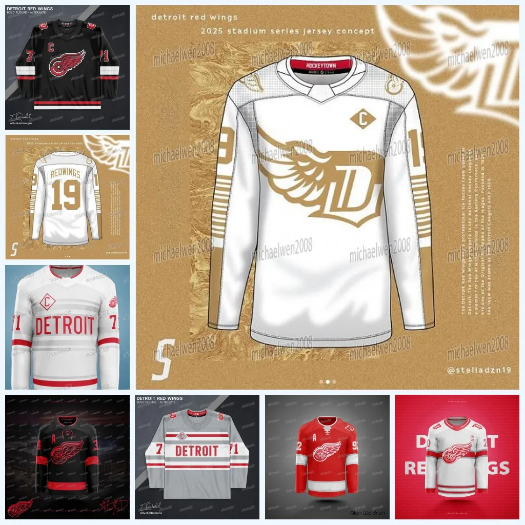 DetroitRedWing 2025 Stadium Series Hockey Jersey ... From ...