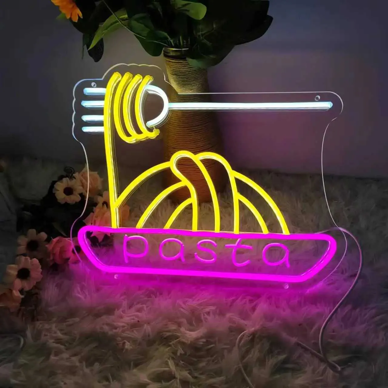 Pasta Neon Sign Led Ramen Noodles Hot Dogs Pizza... From Urban ...