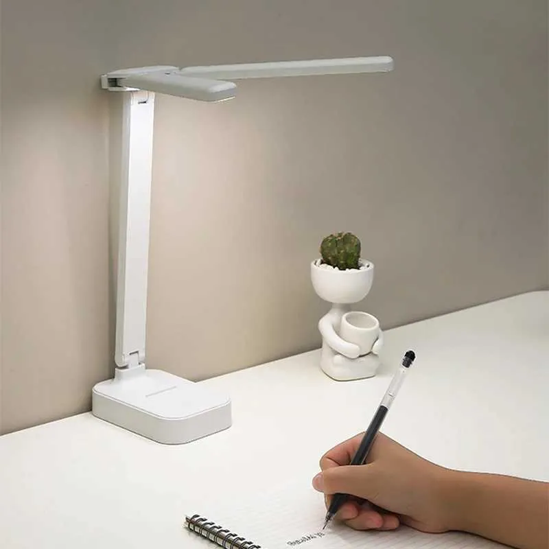 Rechargeable LED Desk Lamp: Touch Dimmable, USB Powered, Foldable - Eye ...