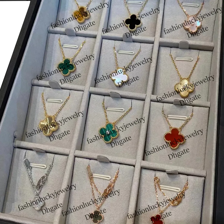 Stainless Steel Plated Clover Necklace Designer Clover Pendant Necklace ...