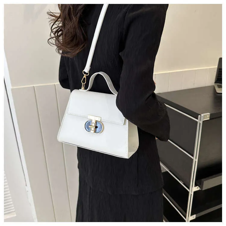 Women's Summer Color Block Chain Bag - Minimalist Texture, Square Shape ...