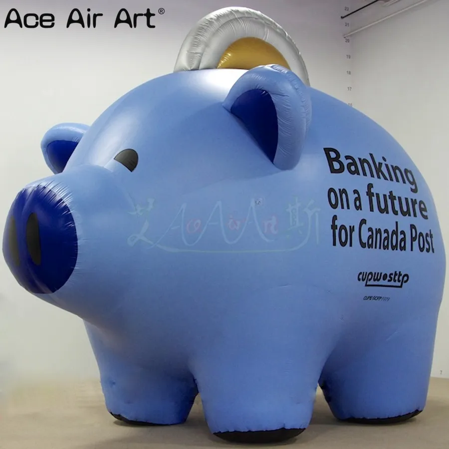 Blue Piggy Bank - Inflatable Boar Piggy Bank for Advertisement, Event ...